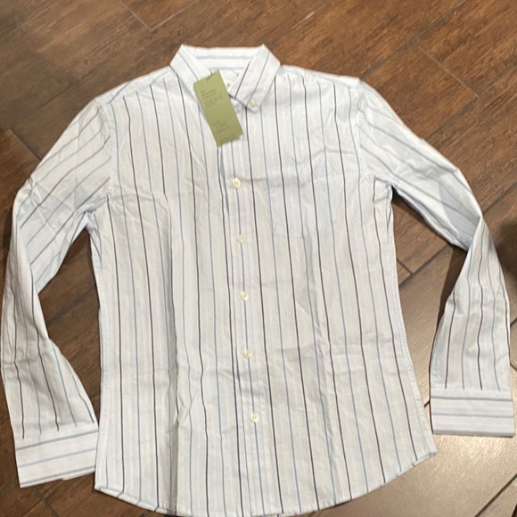 Goodfellow & Co | Shirts | Goodfellow Co White And Blue Striped Dress ...